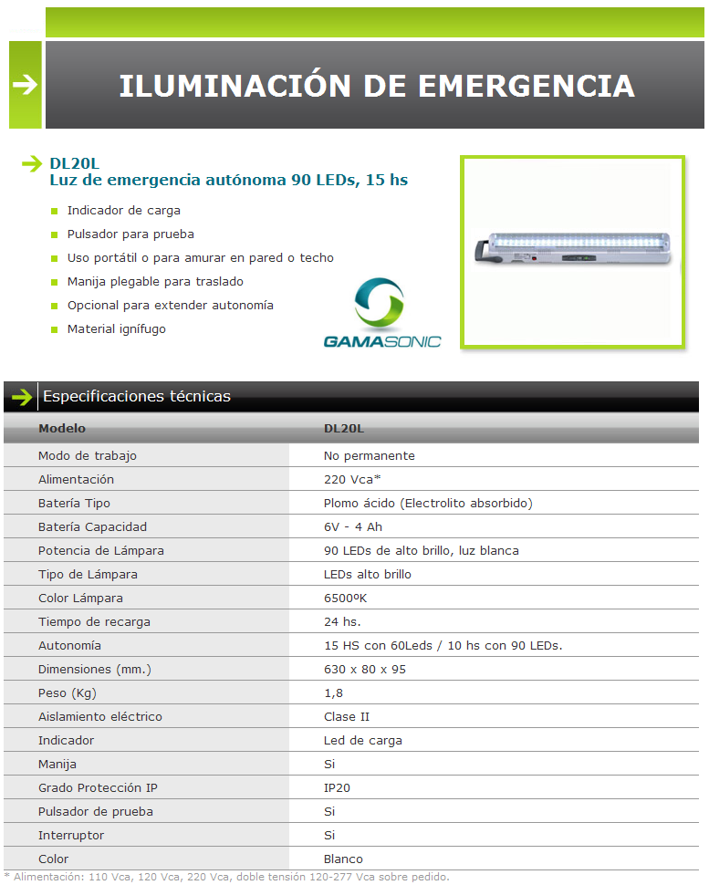 Luces De Emergencia Opalux Ficha Tecnica Pdf at Rosie Halsey blog